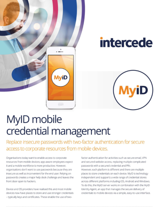 MyID Mobile Credential Management - Intercede